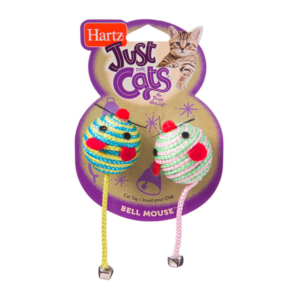 Juguete para Gatos Just For Cats Bell Mouse Hartz 2un - SuperVet | PetShop